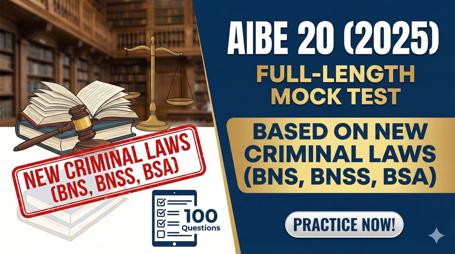 AIBE 20 (2025) Full-Length Mock Test: 100 Questions with Answer Key ...