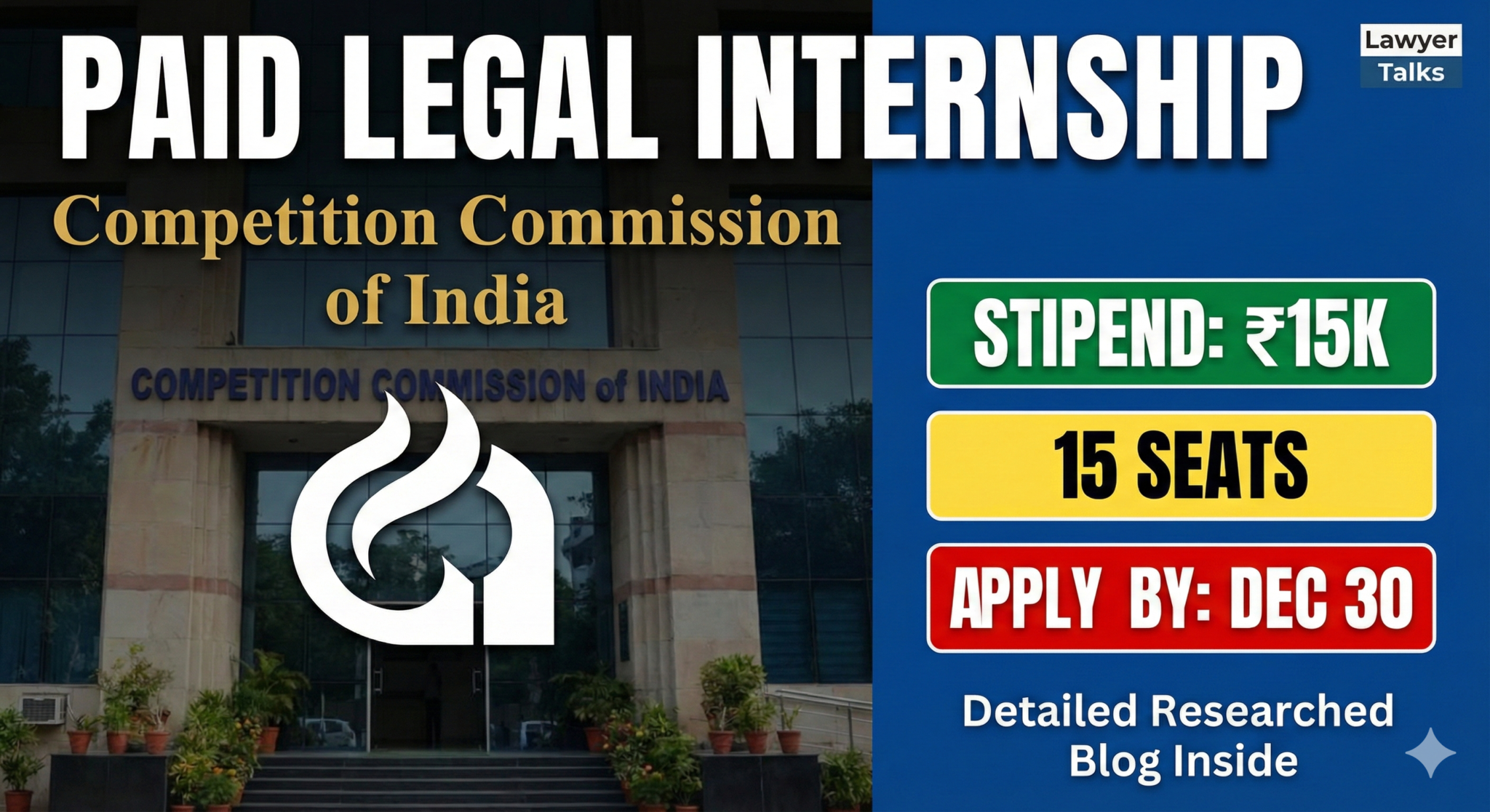 Paid Legal Internship Opportunity at Competition Commission of India ...